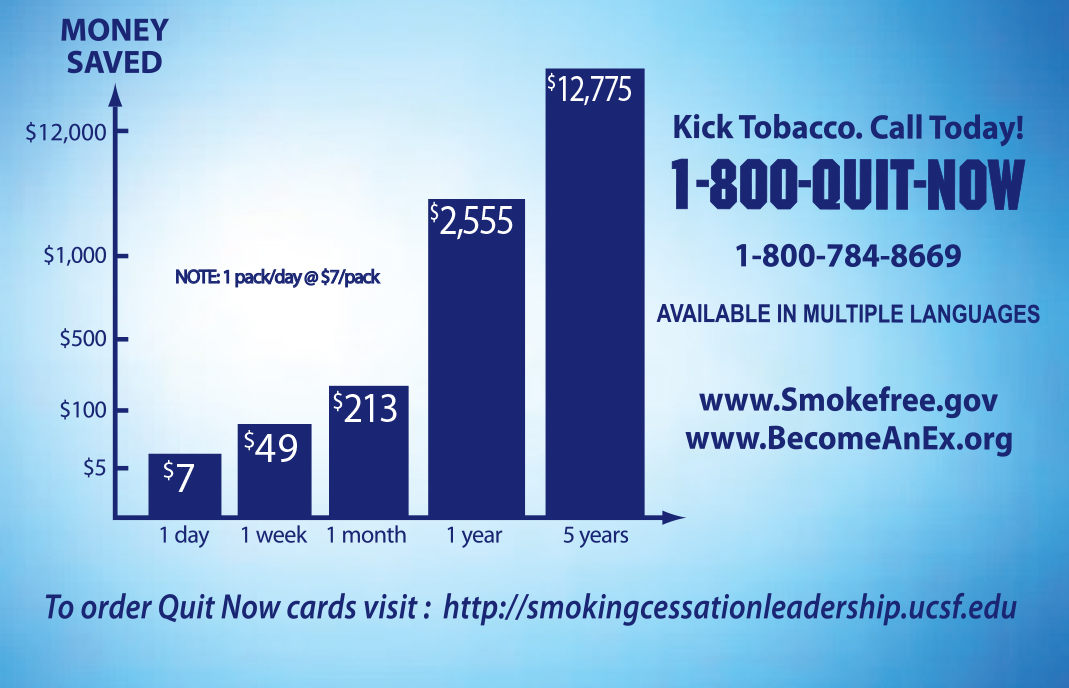1 800 QUIT NOW Cards Smoking Cessation Leadership Center